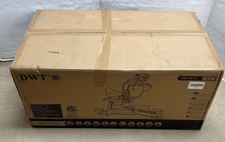 DWT sliding compound miter saw with three saw blades, 15A, 10" double ...