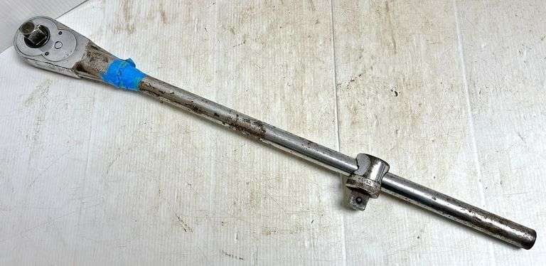 Snap-On 3/4" ratchet L-72N, 21 1/2"L handle; L-52 Sliding breaker bar ...