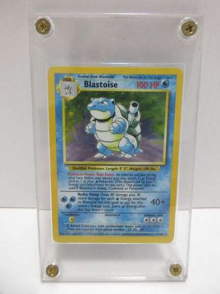 1999 Pokemon base set Blastoise card, No. 2/102 - Albrecht Auction Service