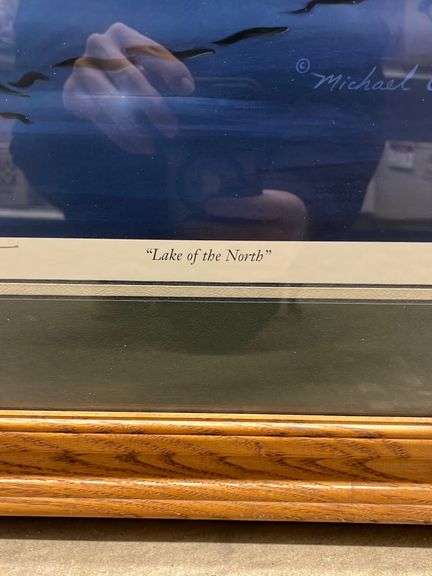 Michael Glenn Monroe "Lake of the North" loon print, signed and numbered, 1081/2500, framed and ...