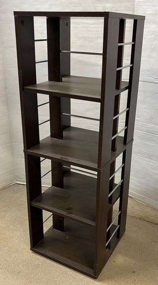Atlantic 4-tier wooden DVD storage shelf, 12"W x 12"D x 25"H, great ...
