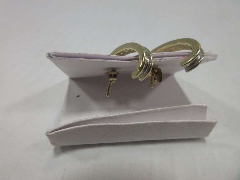 10K diamond earrings by Michael Werdiger, MWI eloquence, pierced post ...