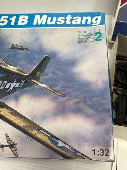 (3) WWII aircraft plastic model kits, include: Hasegawa 1:48 P38J ...