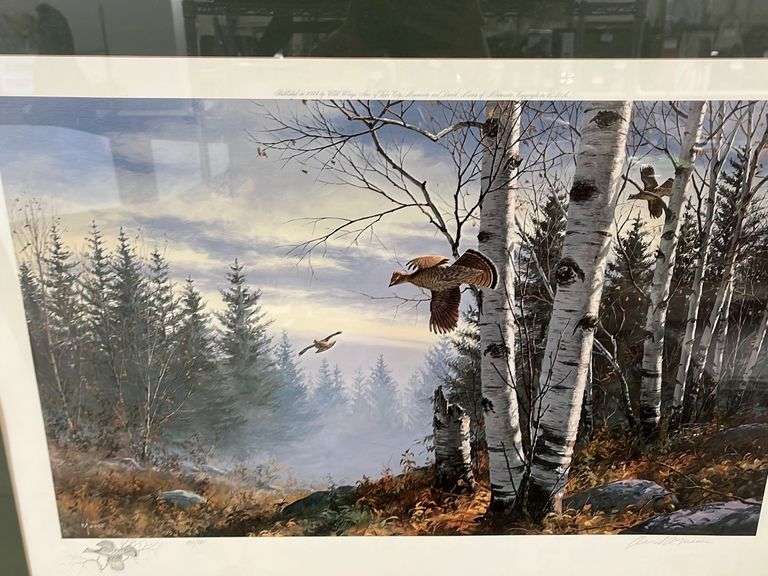 David Maass Ridgeline ruffed grouse print, signed by artist, 480/580 ...