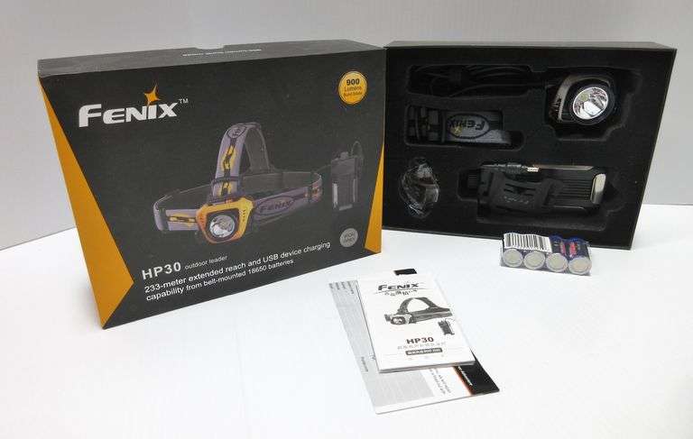 Fenix HP30 headlamp, 900 lumen, includes batteries, works as it should, like new - Albrecht ...