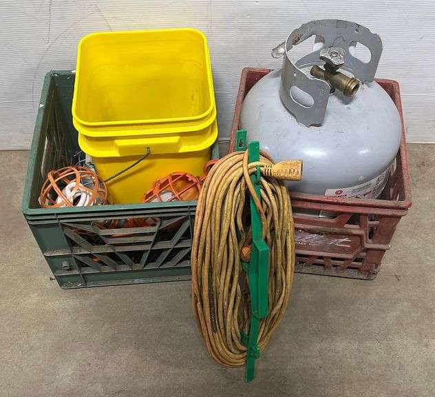 Propane tank in an older heavy duty Sealtest milk crate, like new ...