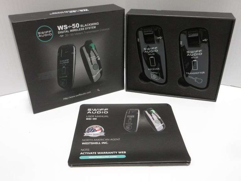 Swiff Audio Guitar WS-50 Blackwing transmitter and receiver digital wireless system, new ...