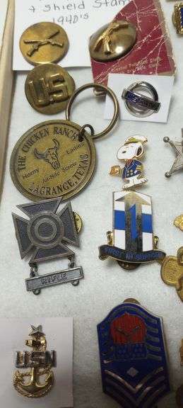 Antique and vintage military, masonic, girl scouts, olympic, and more ...