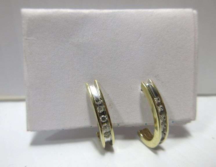 10K diamond earrings by Michael Werdiger, MWI eloquence, pierced post ...