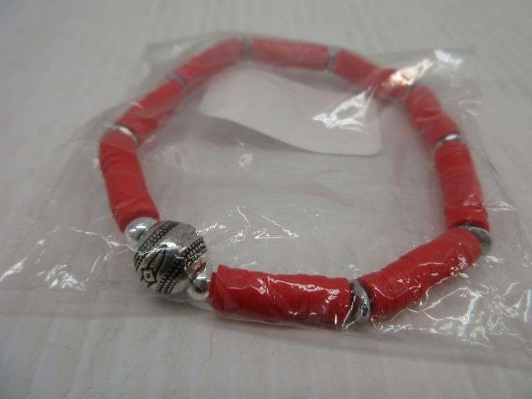 (3) Invicta bracelets: Red, blue, and gray, includes Invicta pouch ...