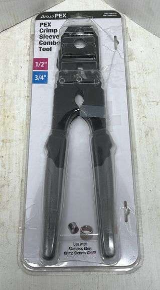 Apollo PEX crimp sleeve combo tool for use with 1/2" and 3/4" PEX ...