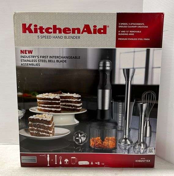 KitchenAid 5-speed hand blender, model no. KHB2571SX, NIB - Albrecht ...