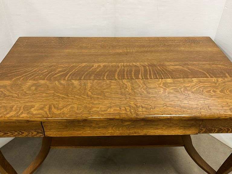 Antique oak victorian library table with drawer, 28"D x 46"W x 30"H ...