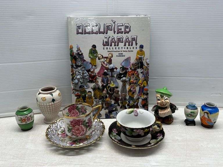 (9) Occupied Japan figurines, cups, saucers and occupied Japan ...