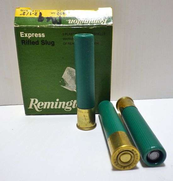 (5) Plastic rifled slug shotgun shells, .410-gauge, 2 1/2", 1/5 oz ...