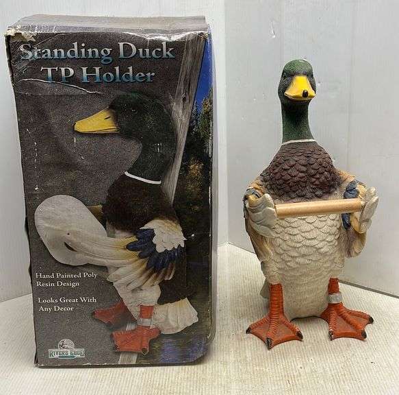 (2) Mallard duck toilet paper holders - Albrecht Auction Service