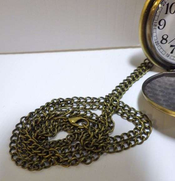 Rodeo cowboy pocket watch on chain, face- 1 7/8"Dia, new - Albrecht ...