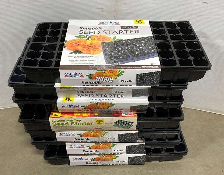 Set of (7) 72-cell seed starter tray, new - Albrecht Auction Service