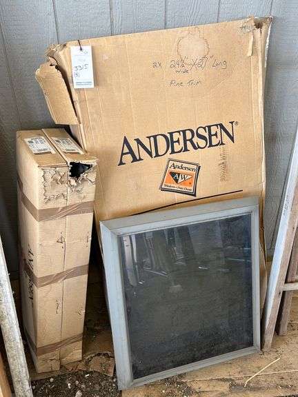 (2) Andersen skylights and flashing kits, pine trim, 24 1/2" x 27 ...