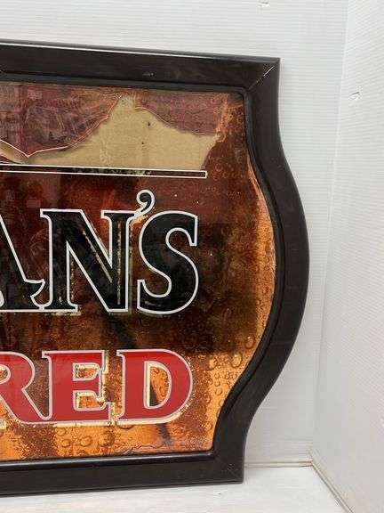 "Killian's Irish Red" bar sign, 45 1/2"L x 25"H, design is peeling ...
