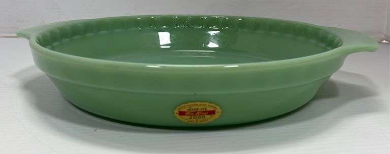 Anchor Hocking Fire King jadeite pie plate, 2000, 10"Across, never used ...