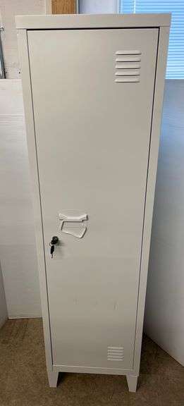 Metal locker, 15"W x 15"D x 54"H, new - Albrecht Auction Service