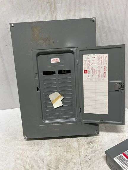 (2) Square-D electrical boxes, include: Large breaker box, 24-slots for ...