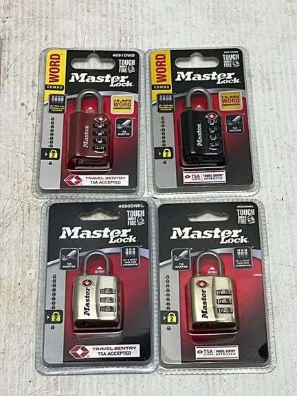 (4) Master Lock TSA accepted luggage padlock, Master Lock level 3 ...