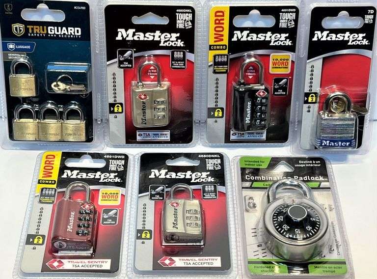 (4) Master Lock TSA accepted luggage padlock, Master Lock level 3 ...