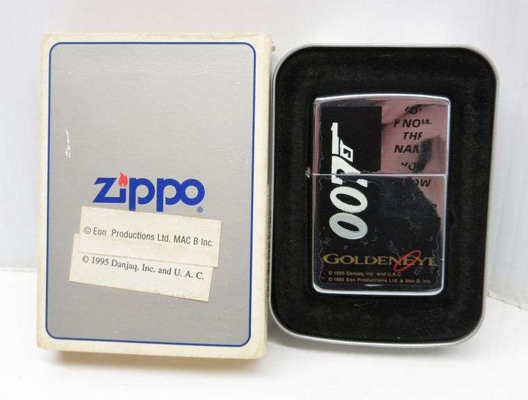 1995 Zippo Lighter, James Bond "Golden Eye" movie promo lighter in ...