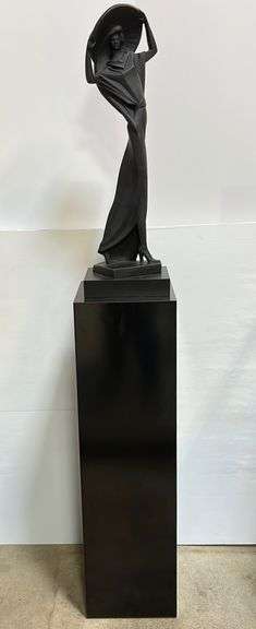 Lady Fisher figurine by Austin Products Inc., 1988, 32"H, with display ...