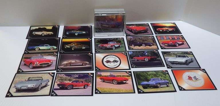 1991 Collectors box of Corvette trading cards, assorted dates, mint ...