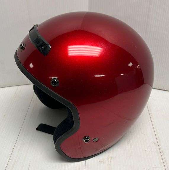 Motorcycle faceless helmet, no size tag, good - Albrecht Auction Service