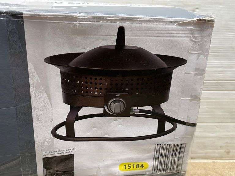 Portable gas fire pit with adjustable flame, 54,000 BTU, fueled by a ...