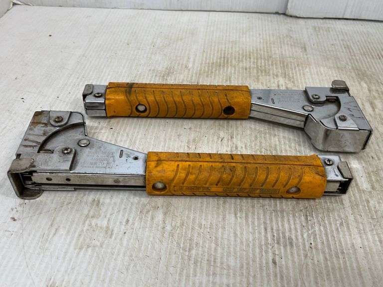 (2) Model HT50P Staplers with some staples in them, DeWALT incomplete ...