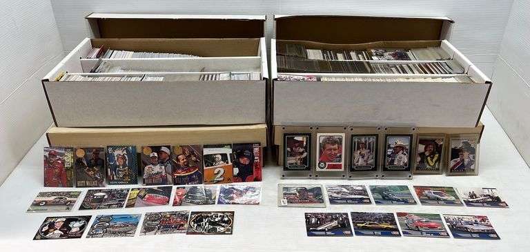 (4) Boxes of Nascar collector cards, approx. 10,000 cards, most are ...