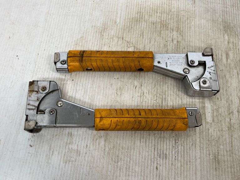 (2) Model HT50P Staplers with some staples in them, DeWALT incomplete ...