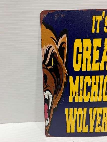 "It's Great to be a Michigan Wolverine" rustic style modern metal sign ...