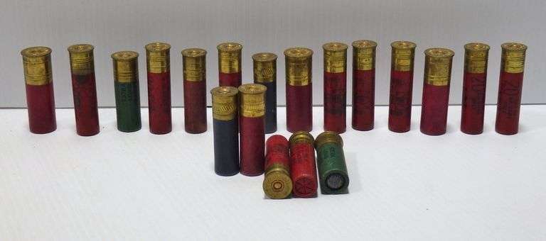 (19) Paper shotgun shells, 12-16-20 gauge rounds, Super-X, Remington ...