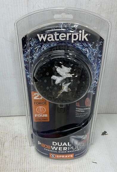 Waterpik "Dual Powerpulse" hand shower, (6) different spray patterns ...