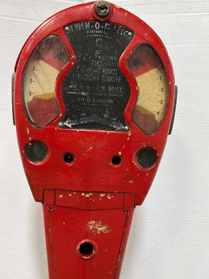 Vintage 1950s parking meter, City of Dearborn, Twin-O-Matic brand, made ...