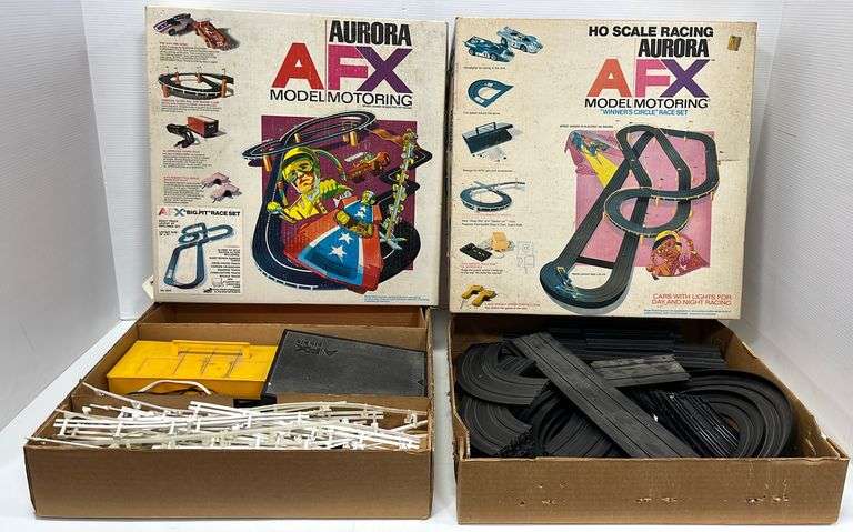 AFX Track, controllers and cars, some cars work, two boxes total ...