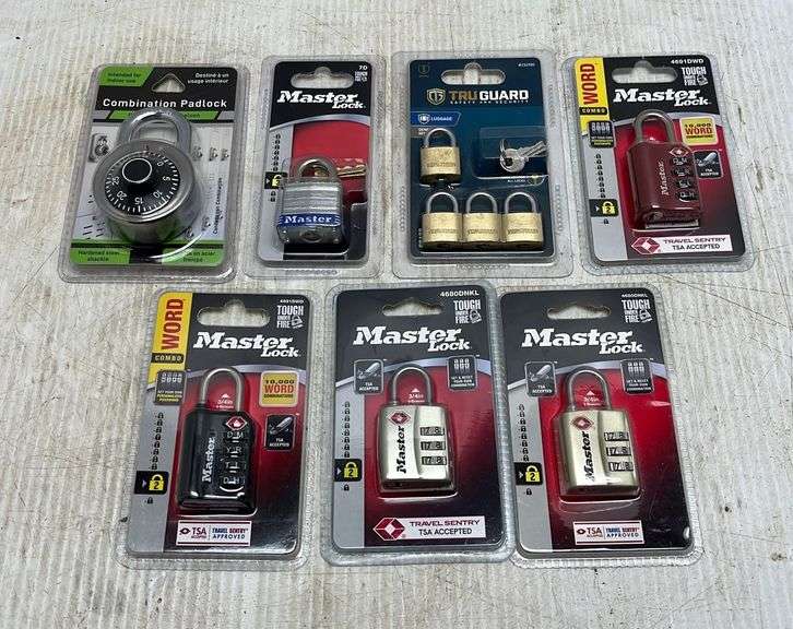 (4) Master Lock TSA accepted luggage padlock, Master Lock level 3 ...