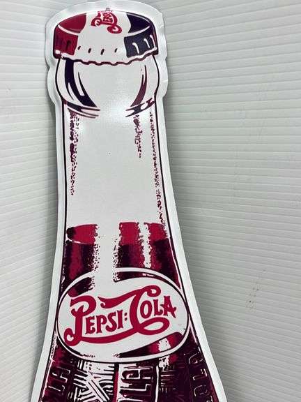 22" Die-cut "Pepsi" bottle - Albrecht Auction Service