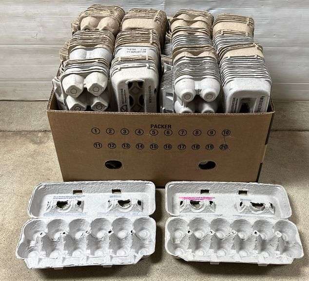 (60) Cardboard egg cartons, 1-dozen containers, very clean, good ...