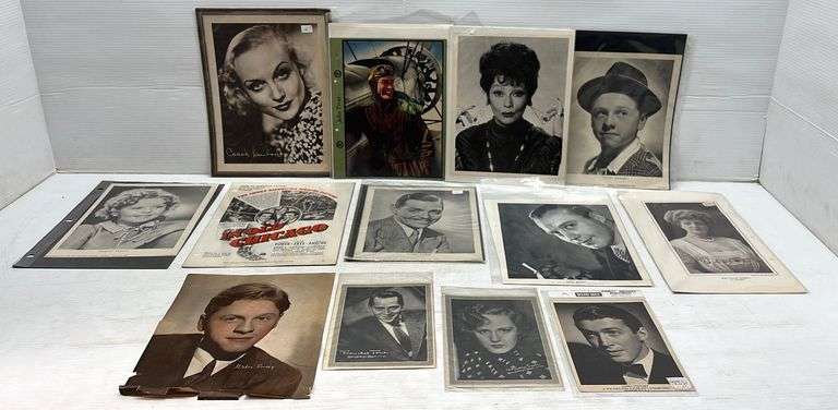 (14) Original studio press portraits of actors, 1920s to 1940s, 8" x 10 ...