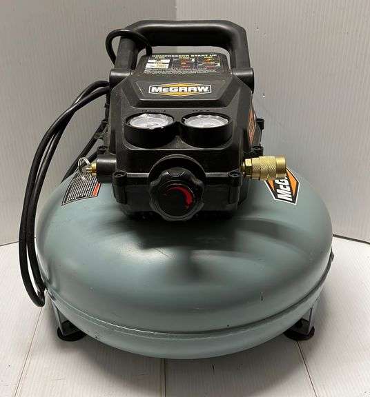 McGraw 3-Gallon portable pancake air compressor, 110 PSI, 1/3 HP, great ...
