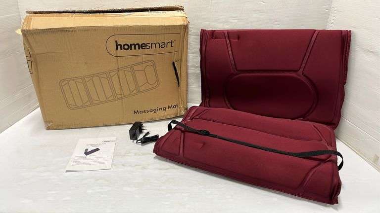 Homesmart wine red color body massaging and heating mat, never used ...