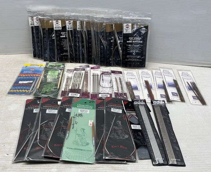 (44) Premium knitting needles, incudes: Bamboo, stainless steel ...