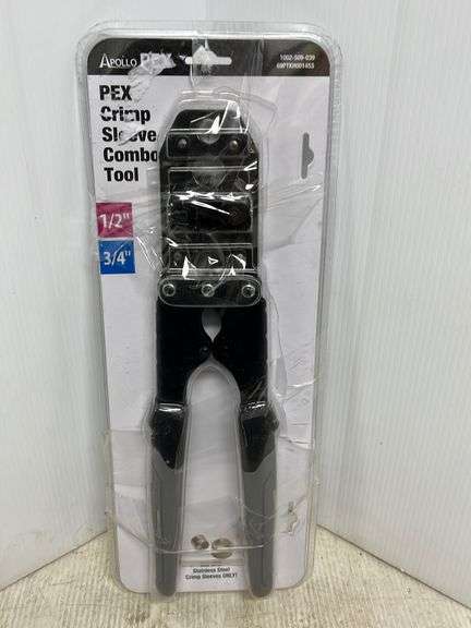 Apollo Pex clamp crimp sleeve combo tool for 1/2" and 3/4" pex plastic ...